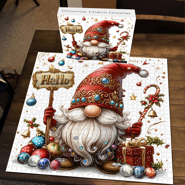Christmas Charm Gnome Jigsaw Puzzle 1000 Pieces – Fun-Puzzle