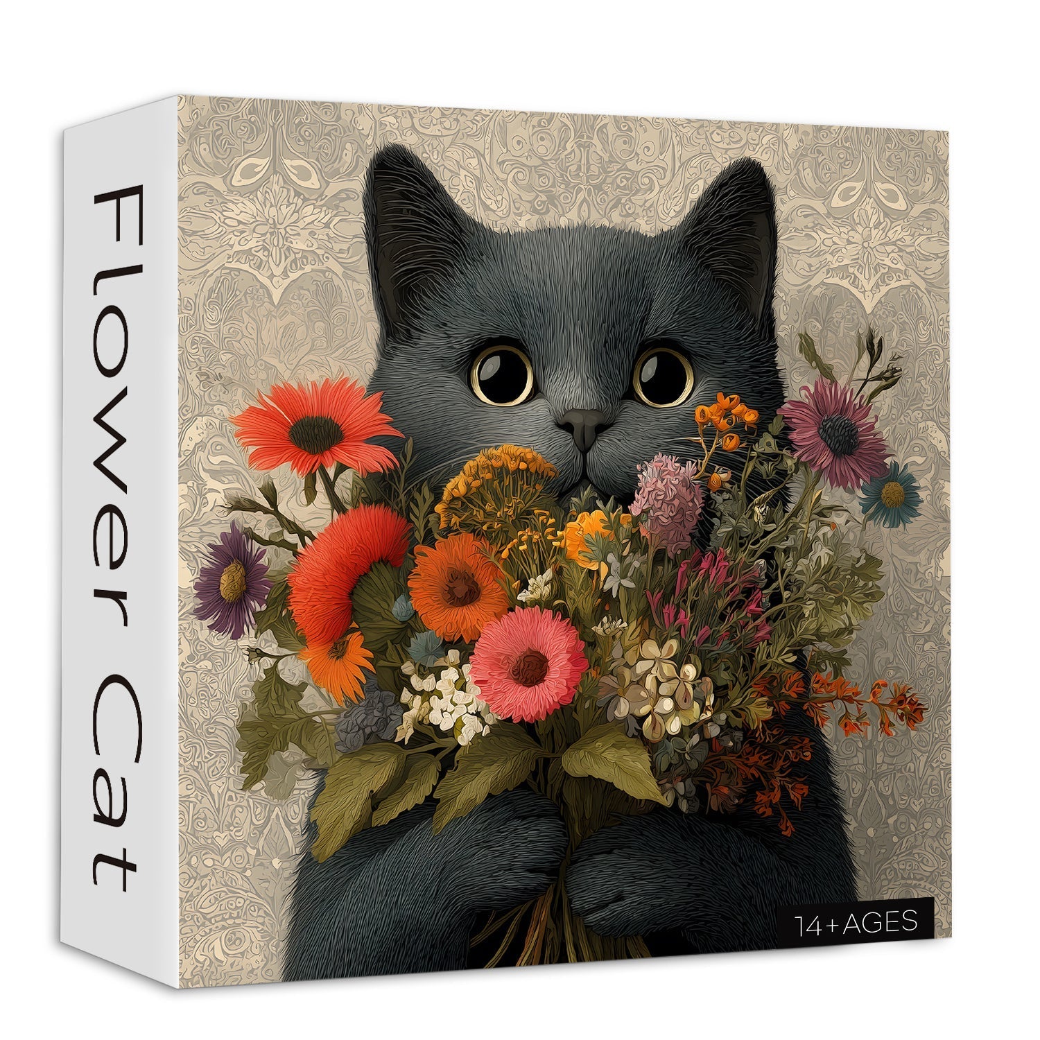 Flower Cat Jigsaw Puzzle 1000 Pieces – Fun-Puzzle