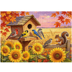 Warm Autumn Gathering Jigsaw Puzzle 1000 Pieces – Fun-Puzzle