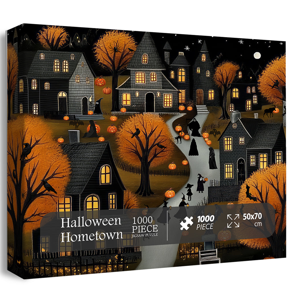 Halloween Hometown Jigsaw Puzzle 1000 Pieces – Fun-Puzzle