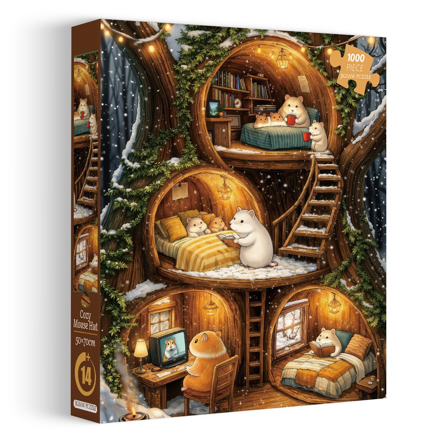 Cozy Mouse Hut Art Jigsaw Puzzle 1000 Pieces – Fun-Puzzle