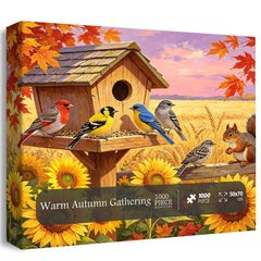 Warm Autumn Gathering Jigsaw Puzzle 1000 Pieces – Fun-Puzzle