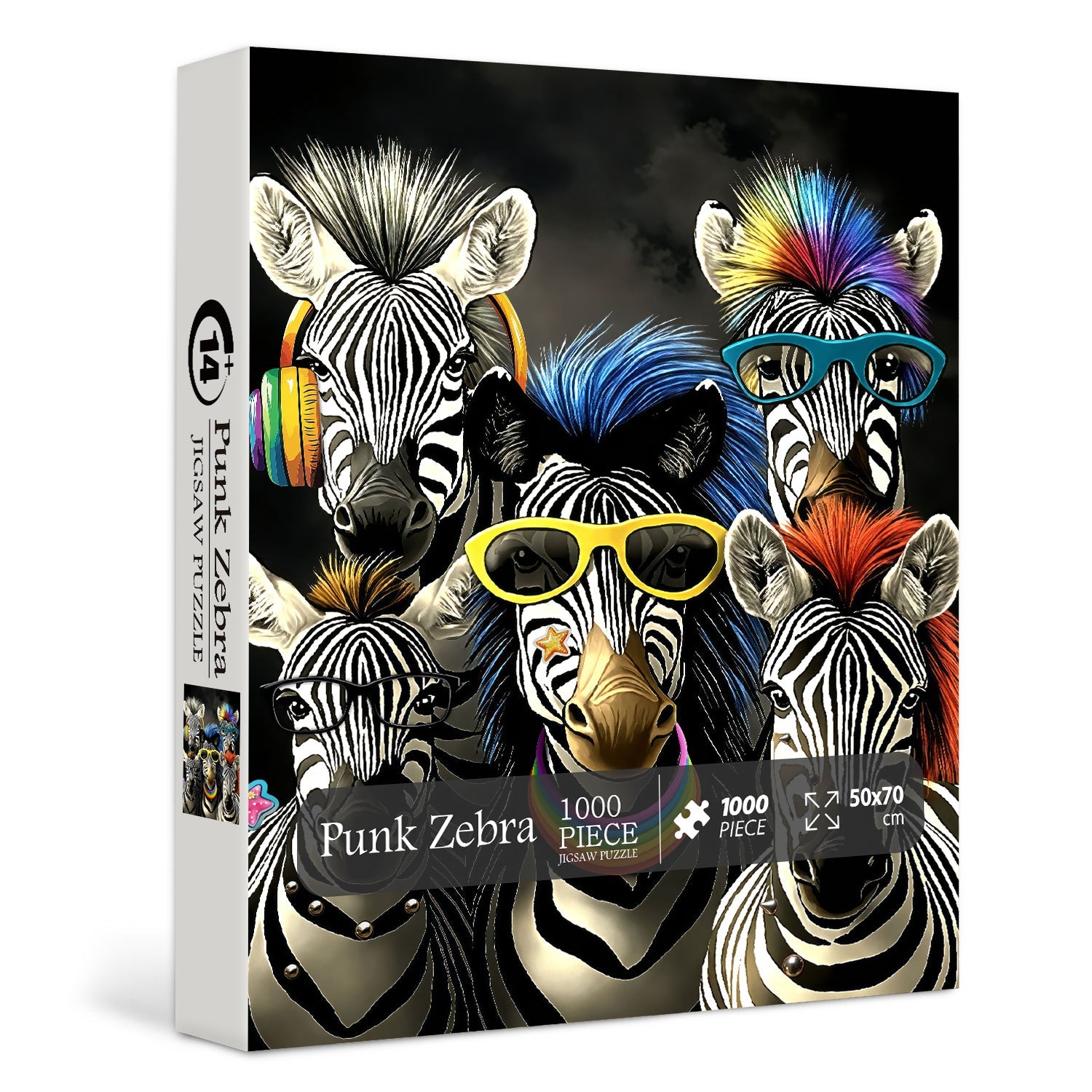 Punk Zebra Jigsaw Puzzle 1000 Pieces – Fun-Puzzle