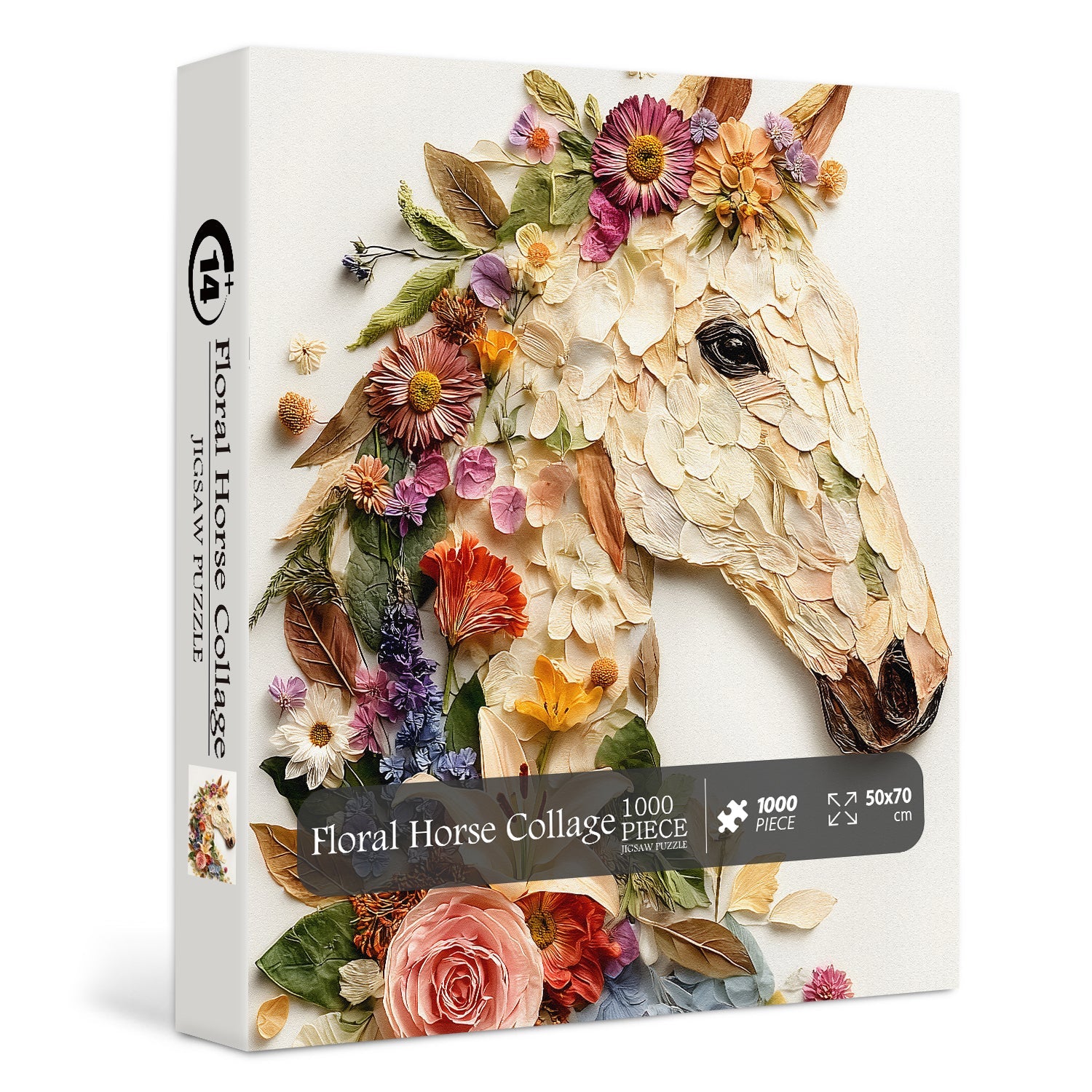 Floral Horse Collage Jigsaw Puzzle 1000 Pieces – Fun-Puzzle