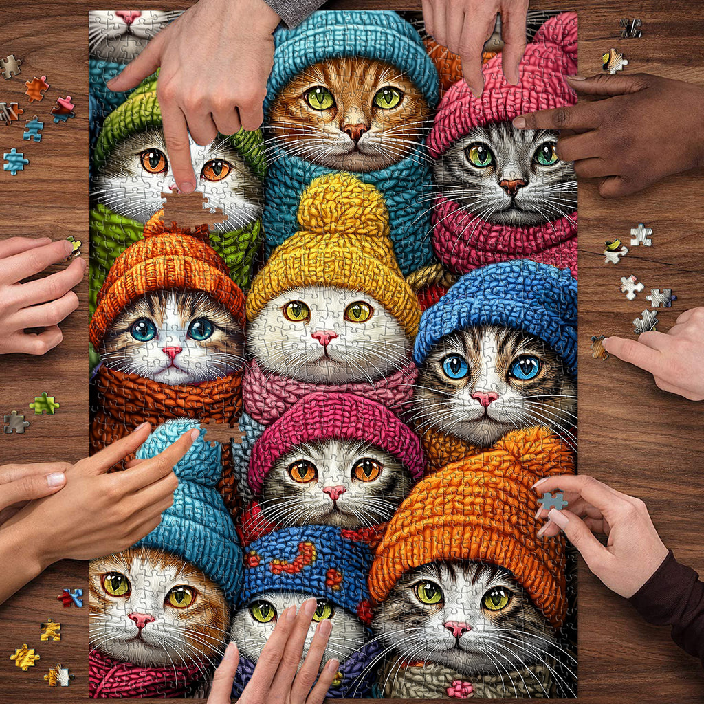 Cat Hat Fantasy Jigsaw Puzzle 1000 Pieces – Fun-Puzzle
