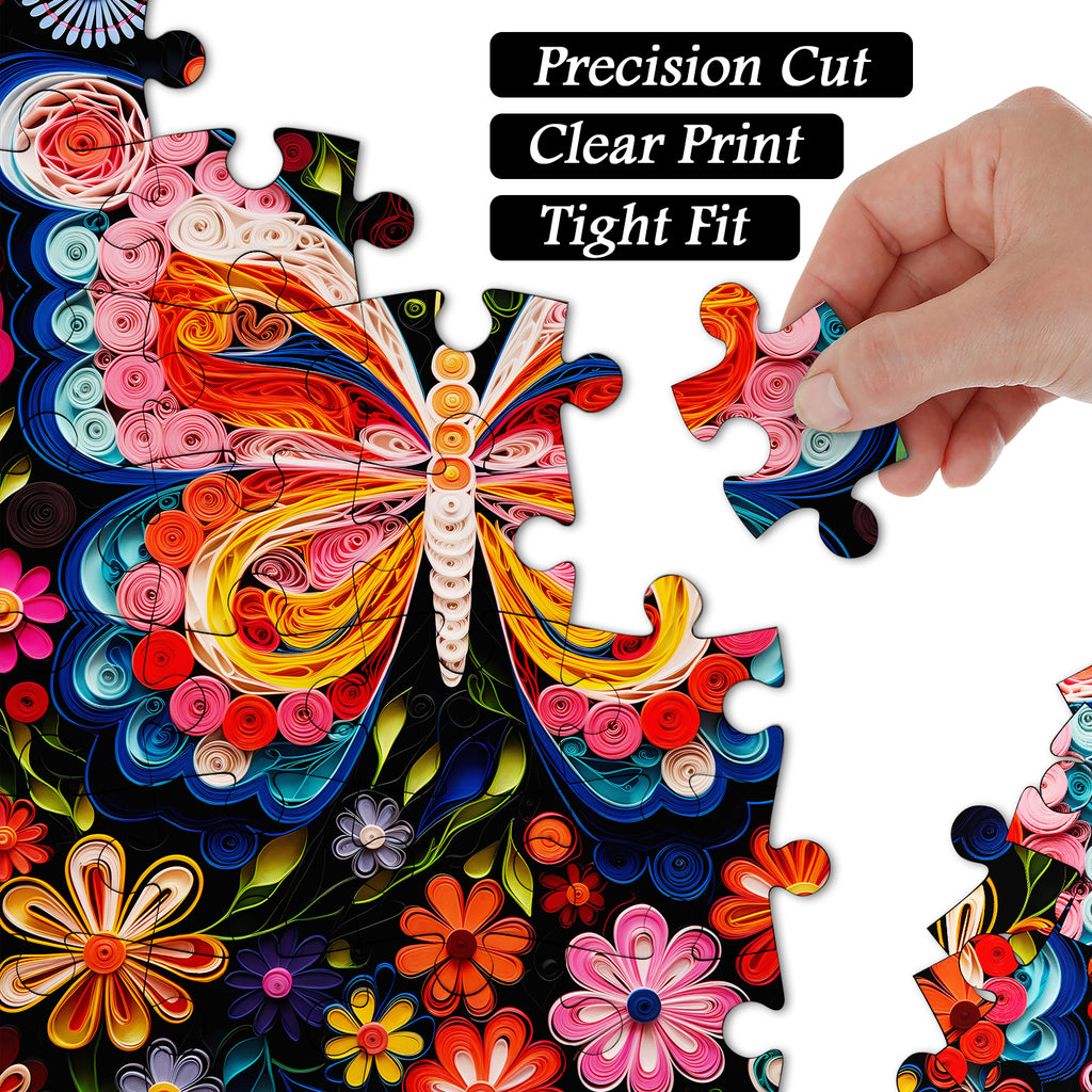 Floral Butterfly Jigsaw Puzzle 1000 Pieces – Fun-Puzzle