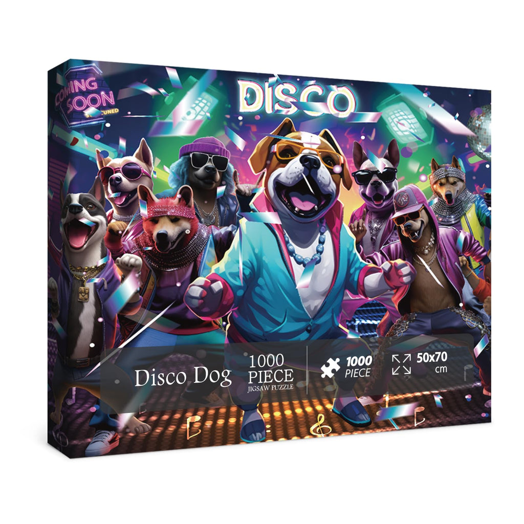 Disco Dog Jigsaw Puzzle 1000 Pieces – Fun-Puzzle