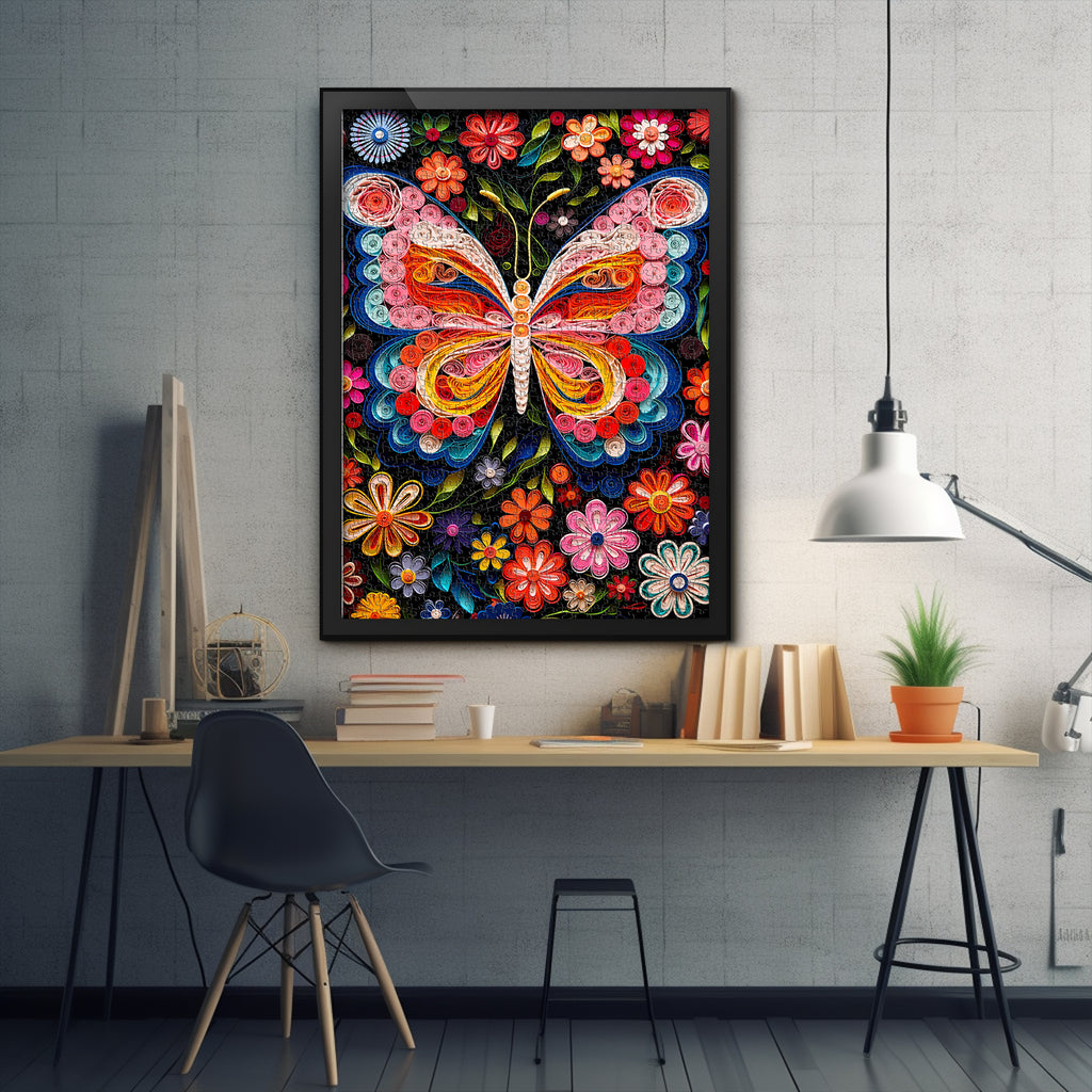 Floral Butterfly Jigsaw Puzzle 1000 Pieces – Fun-Puzzle