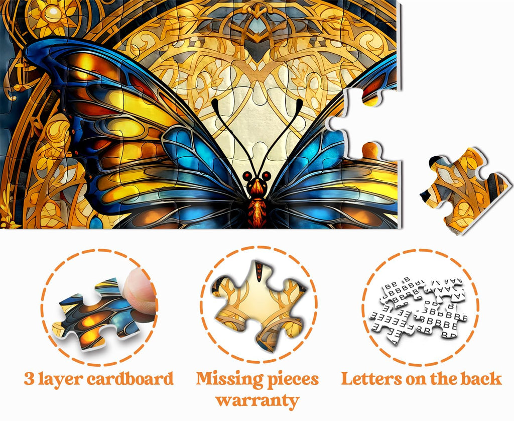 Glowing Butterfly Jigsaw Puzzle 1000 Pieces – Fun-Puzzle