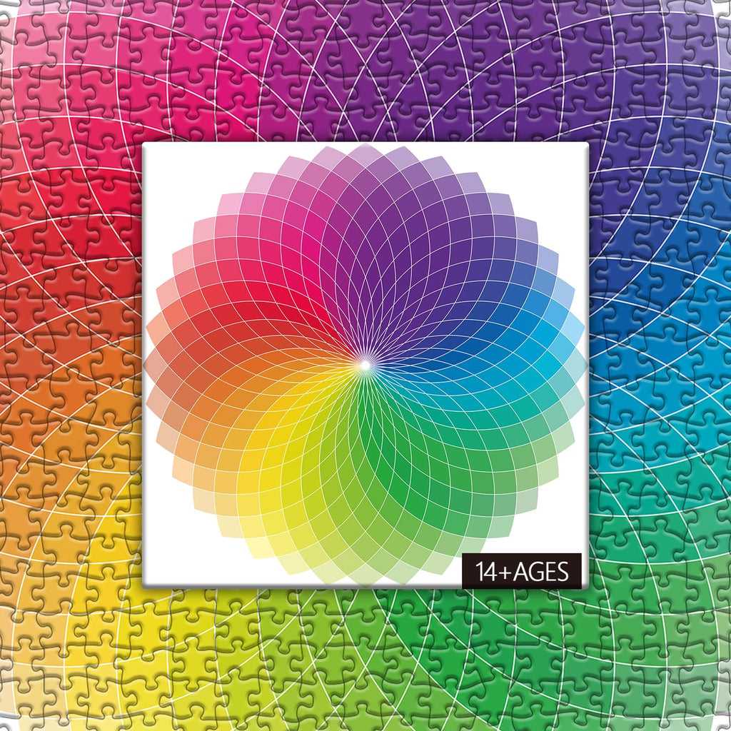 Round Color Gradient Impossible Jigsaw Puzzle 1000 Pieces – Fun-Puzzle