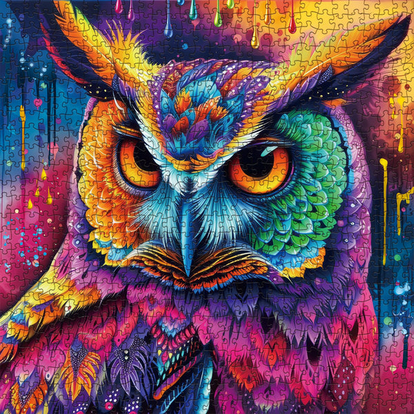 Colorful Owl Jigsaw Puzzle 1000 Pieces – Fun-Puzzle