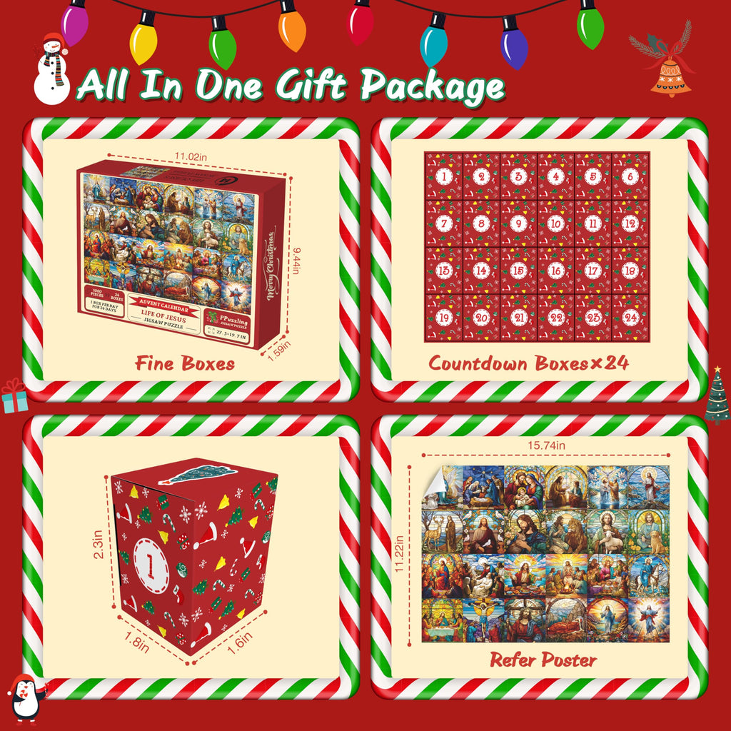 Life of Jesus Christmas Advent Calendar Jigsaw Puzzle 1000 Pieces – Fun ...