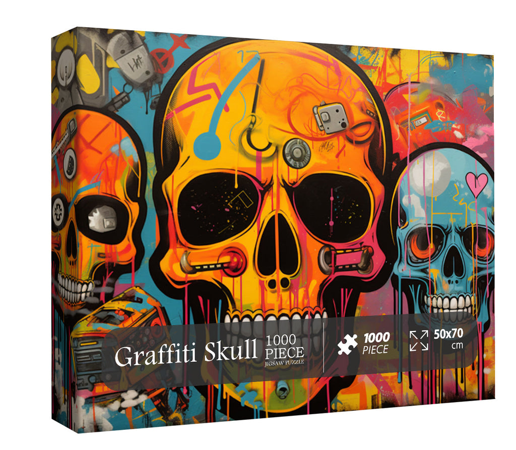 Graffiti Skull Jigsaw Puzzle 1000 Pieces – Fun-Puzzle