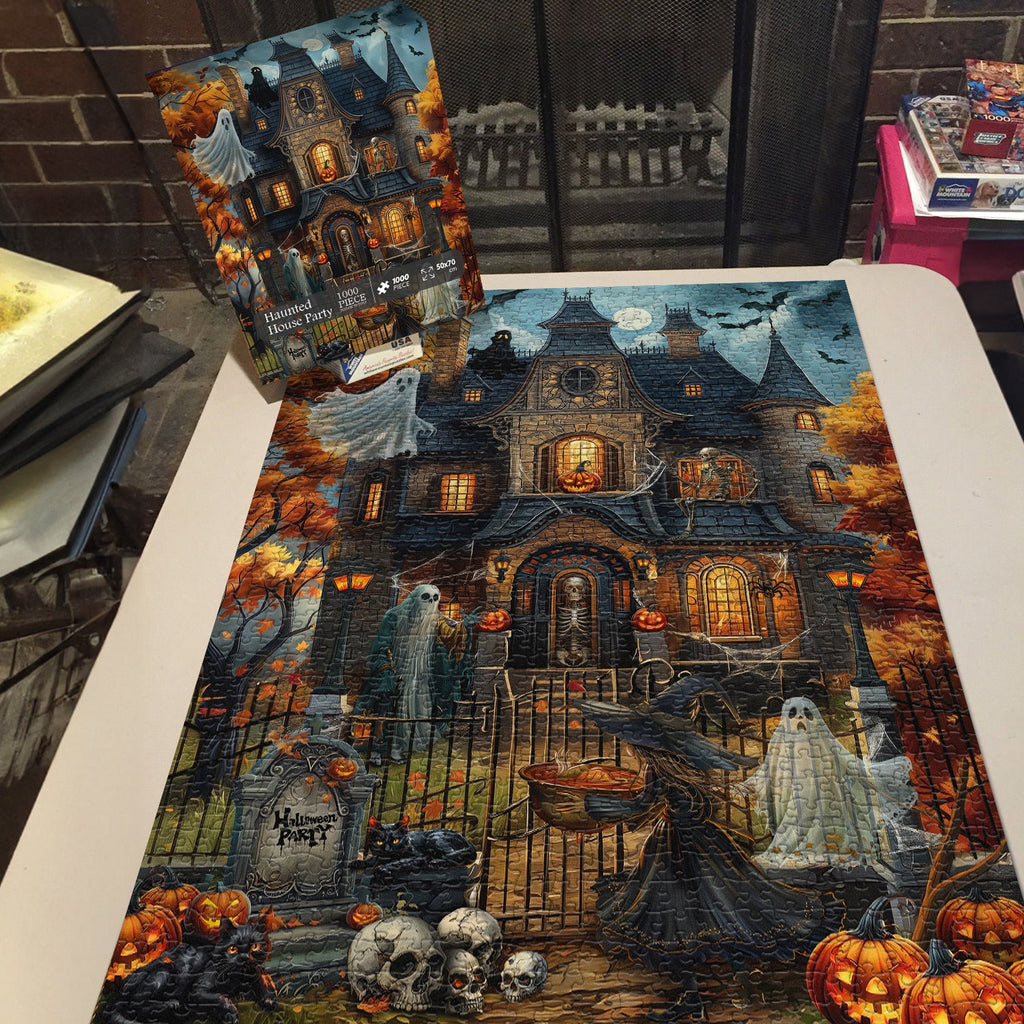 Haunted House Party Jigsaw Puzzle 1000 Pieces – Fun-Puzzle