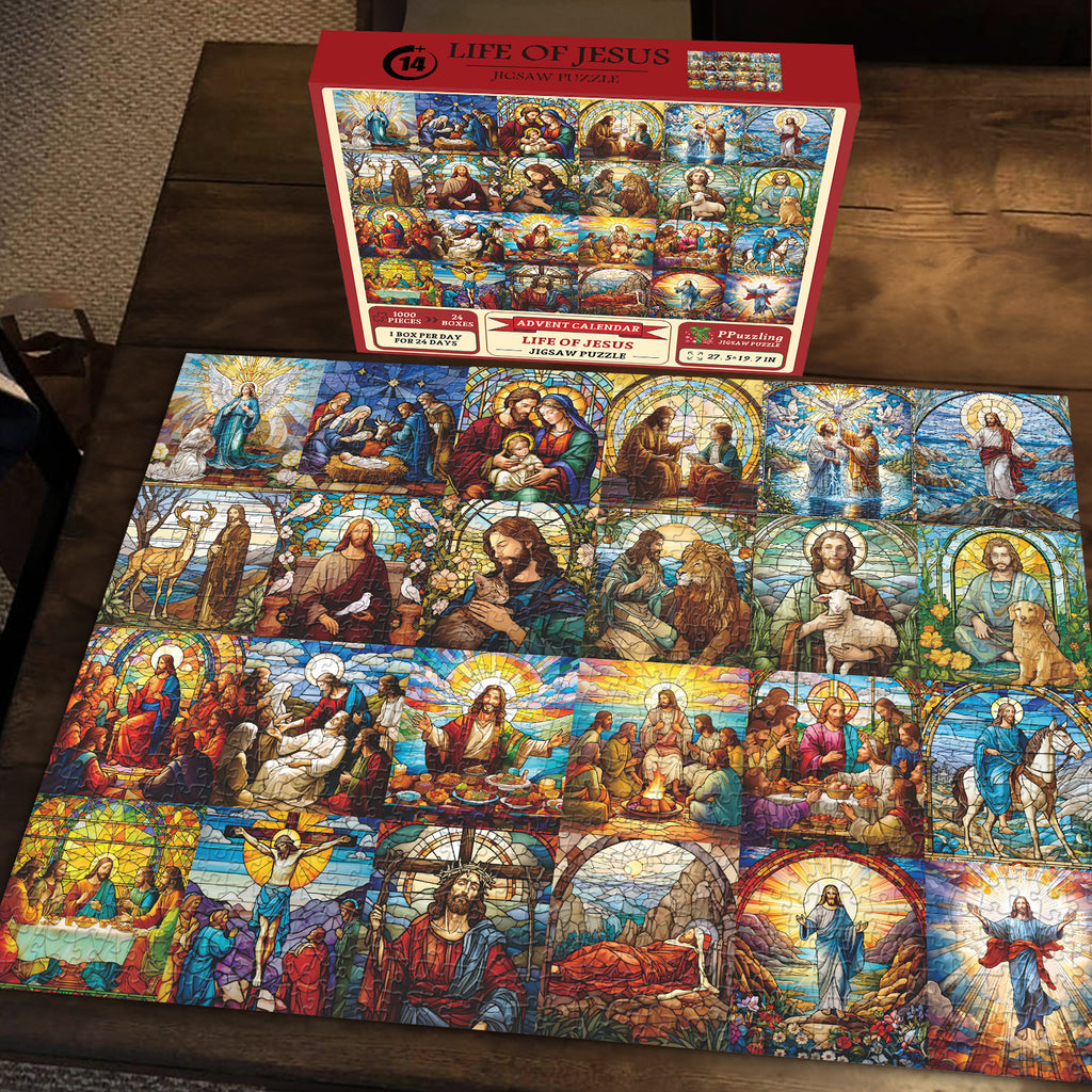 Life of Jesus Christmas Advent Calendar Jigsaw Puzzle 1000 Pieces – Fun ...