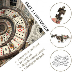 Card Spiral Staircase Jigsaw Puzzles 1000 Pieces – Fun-Puzzle